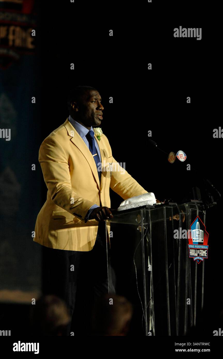 Aug 6th, 2011: Shannon Sharpe during the NFL Hall of Fame Ceremony in ...