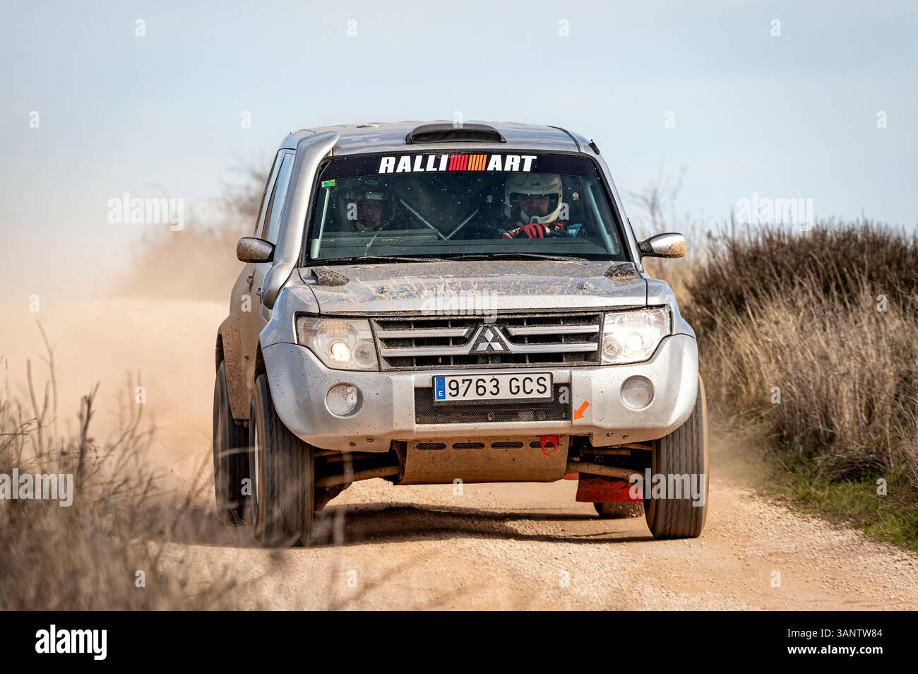 Madrid, Spain; 02-15-2025: Grey Mitsubishi Montero DID powers through ...