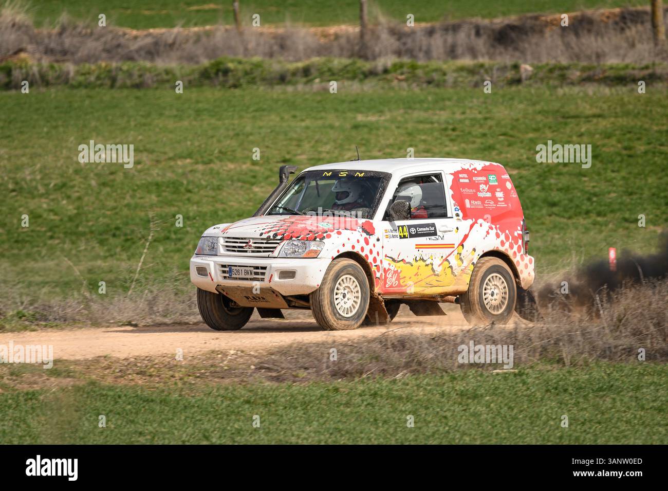 Madrid, Spain; 02-15-2025: Mitsubishi Montero DiD rally SUV in a ...