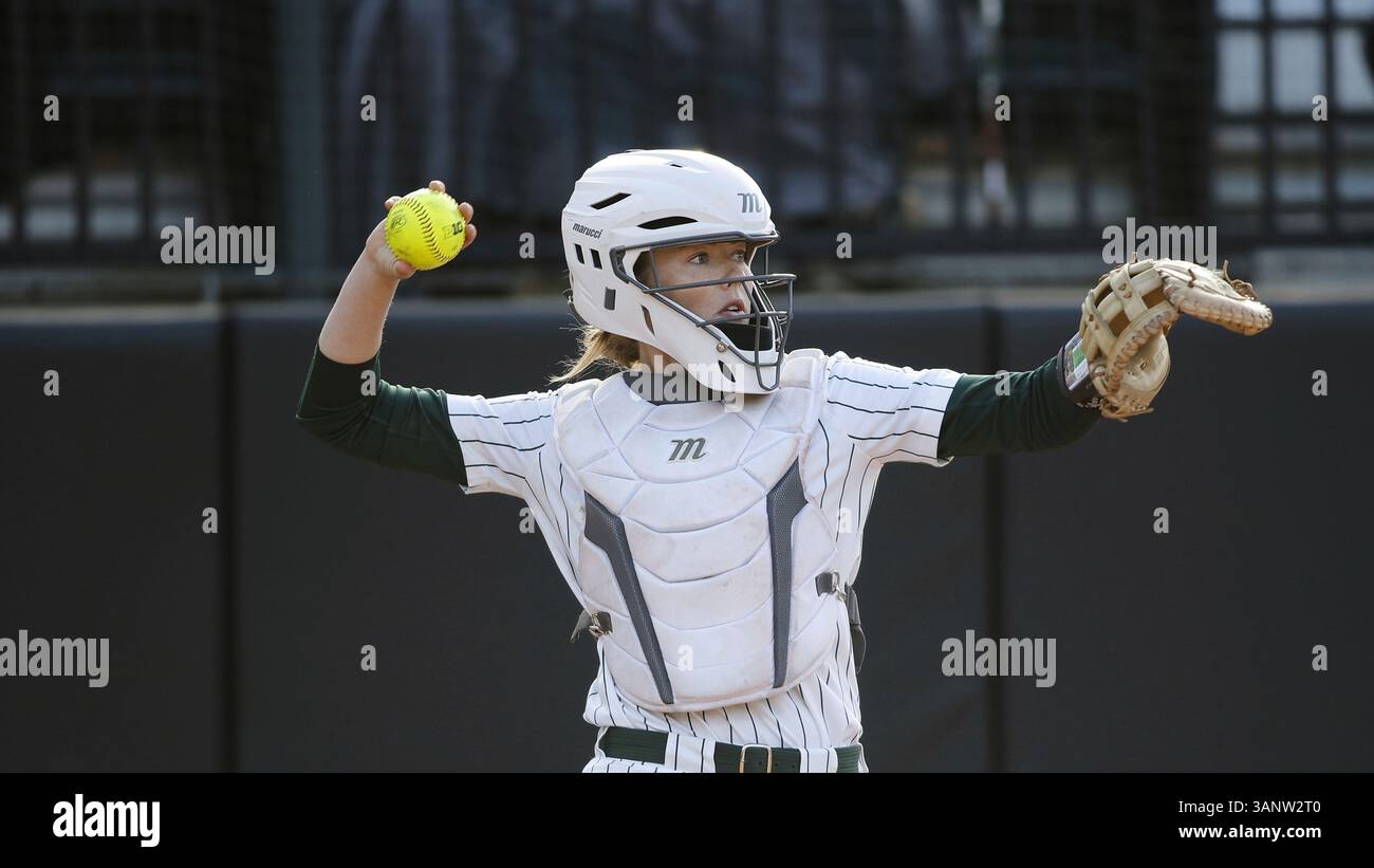 Michigan State's Macy Lee plays during an NCAA softball game on ...