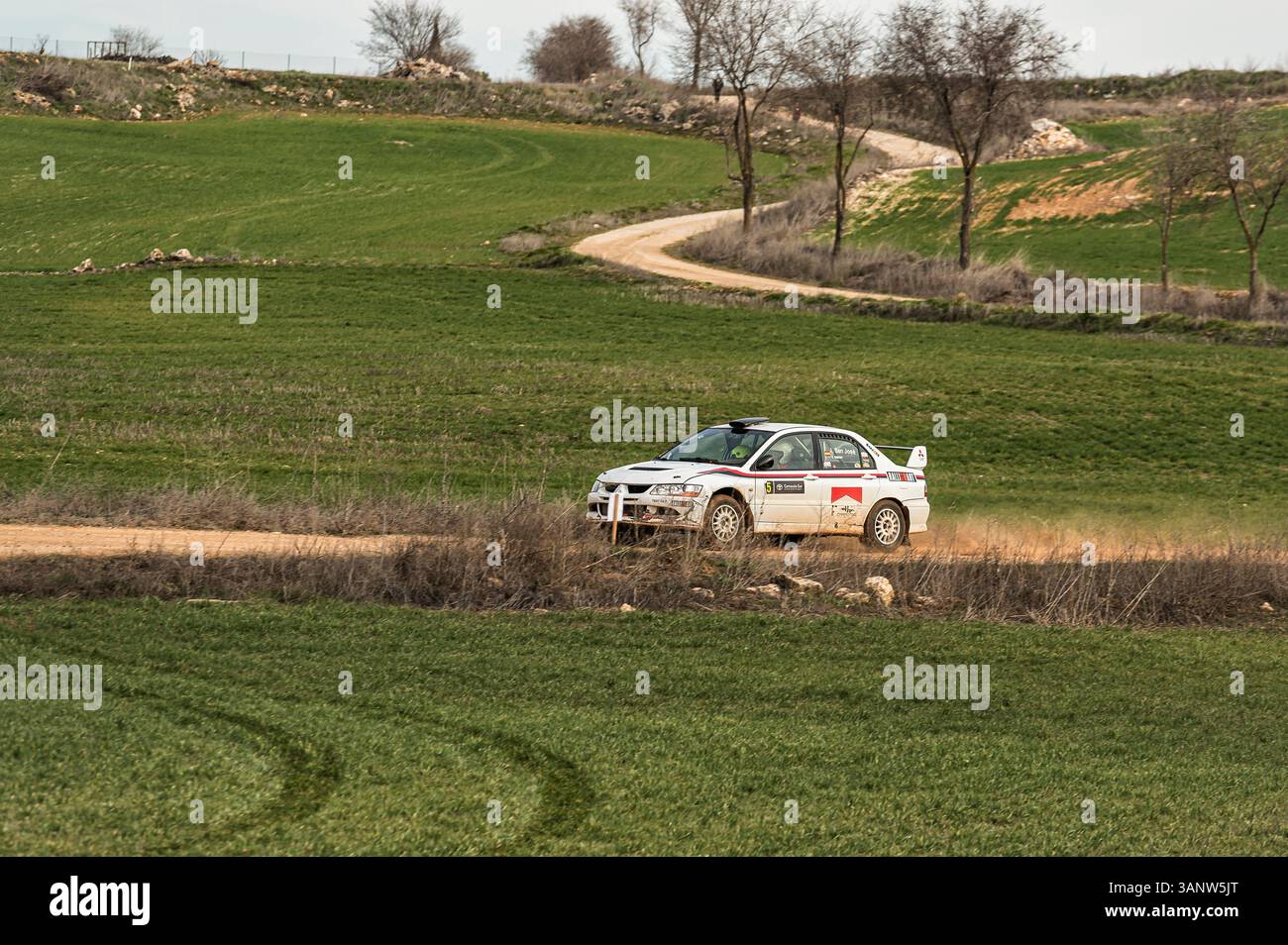 Madrid, Spain; 02-15-2025: Side view of a Mitsubishi Lancer Evolution ...