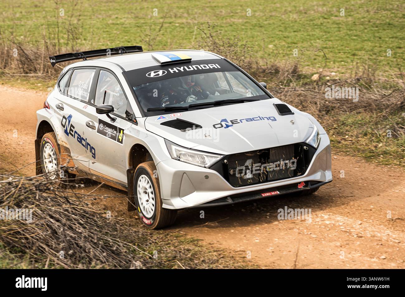 Pezuela de las Torres, Madrid, Spain; 02-15-2025: Hyundai i20N Rally2 ...