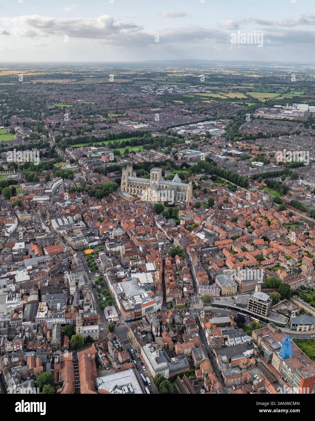 Aerial view of beautiful historic architecture and vibrant cityscape ...
