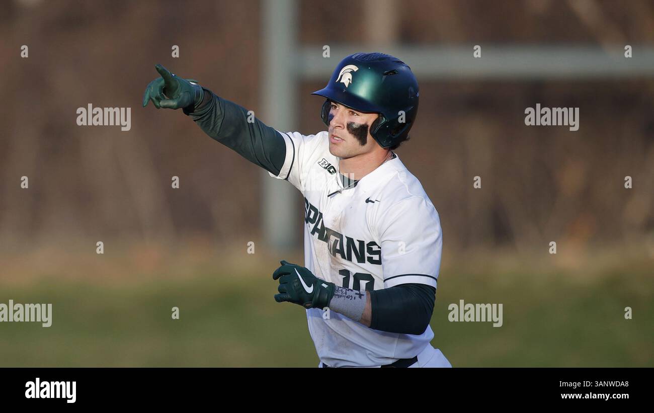 Michigan State's Ryan McKay plays during an NCAA baseball game on Friday, March 28, 2025, in ...