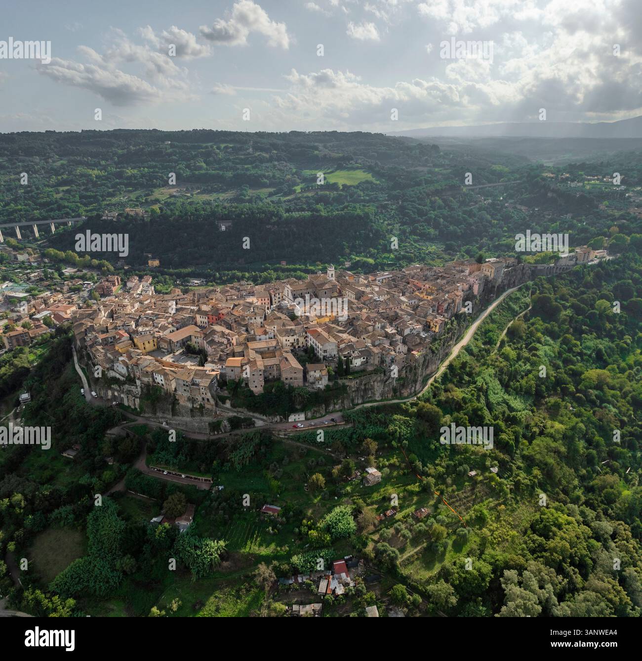 Aerial view of the historic old town with beautiful medieval ...