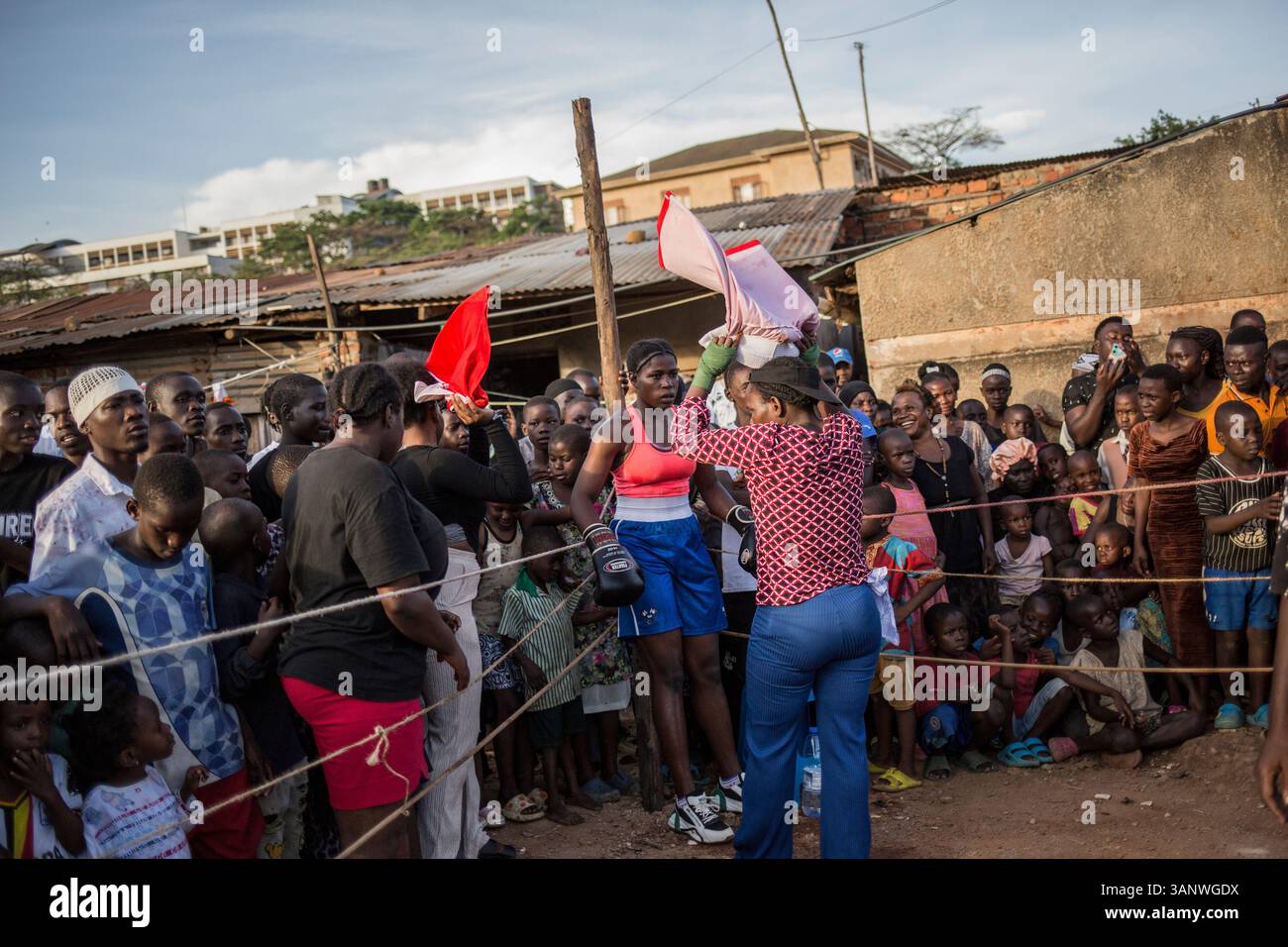 Rhino boxing club, Katanga slum, Kampala, Uganda, Africa Stock Photo ...