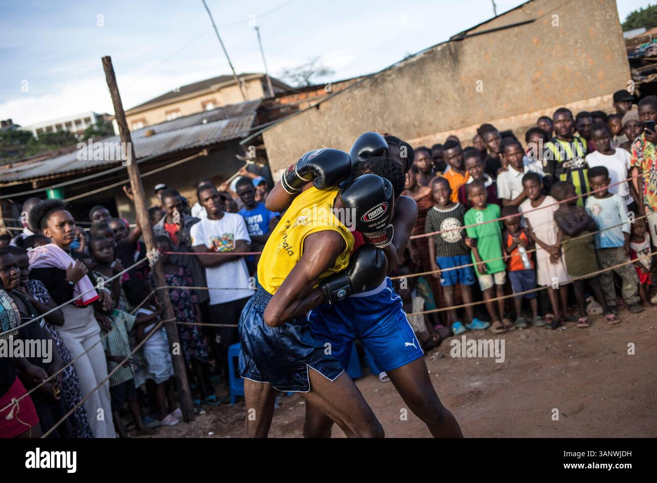 Rhino boxing club, Katanga slum, Kampala, Uganda, Africa Stock Photo ...