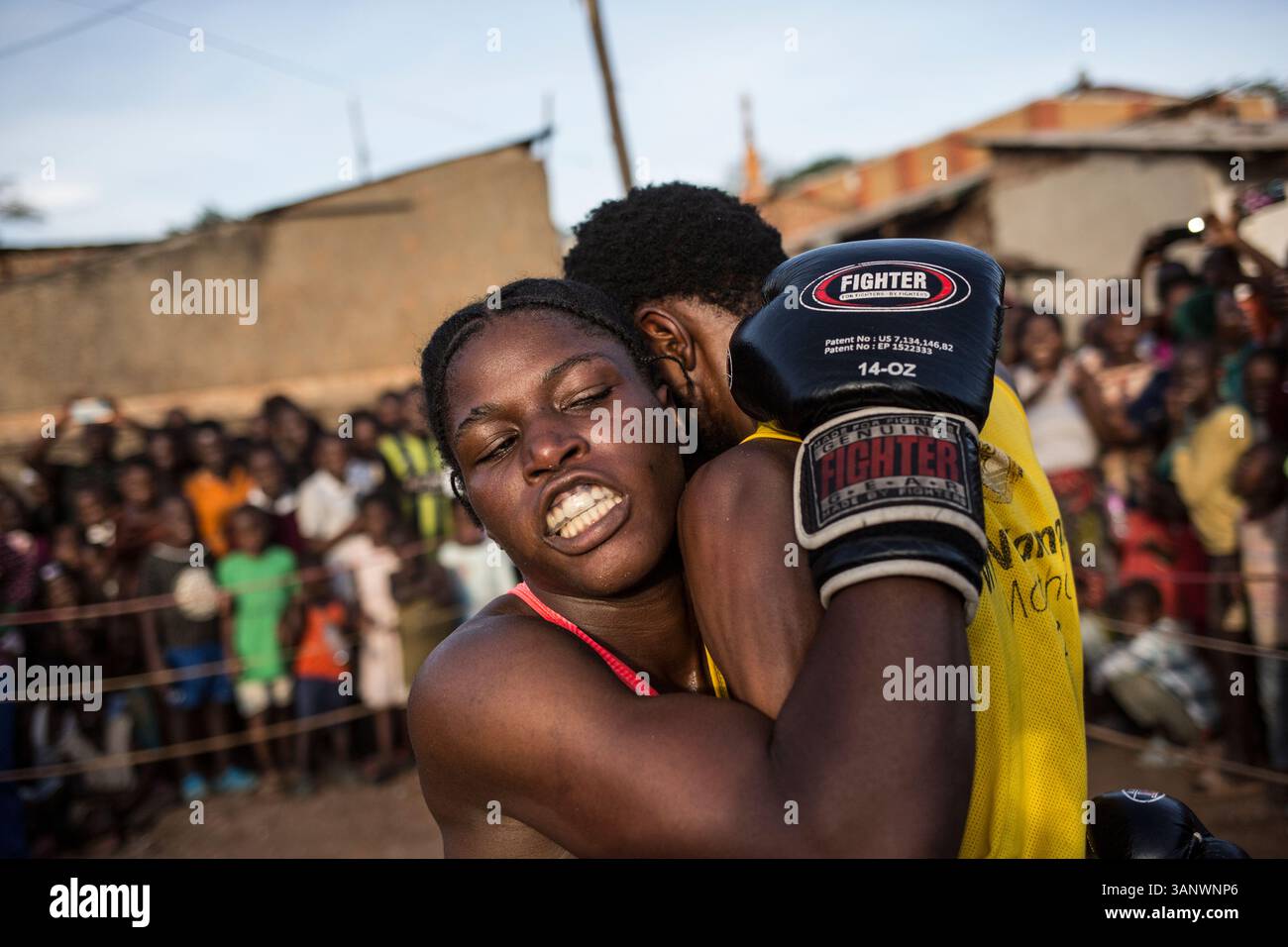 Rhino boxing club, Katanga slum, Kampala, Uganda, Africa Stock Photo ...