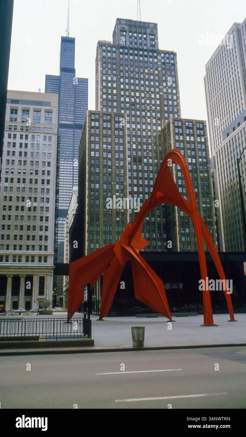 Chicago, Illinois in mid eighties. The Chicago Federal Center, designed ...