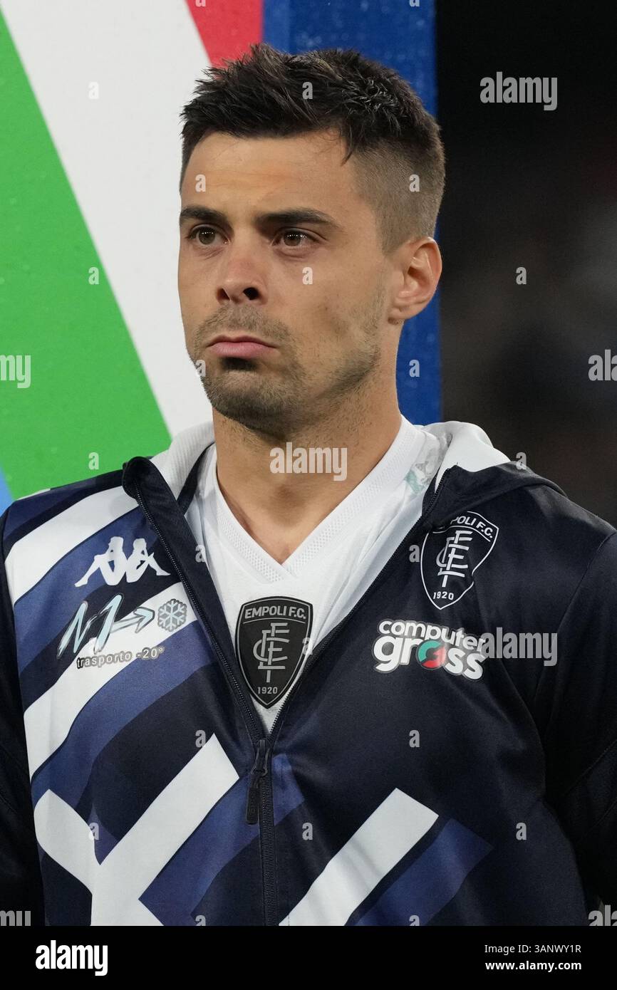 Naples, Italy. 14 Apr, 2025. Alberto Grassi of Empoli FC during the ...