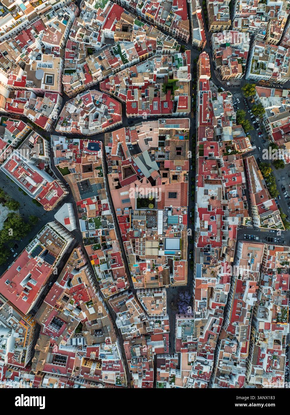 Aerial view of beautiful city skyline, Seville, Spain Stock Photo - Alamy