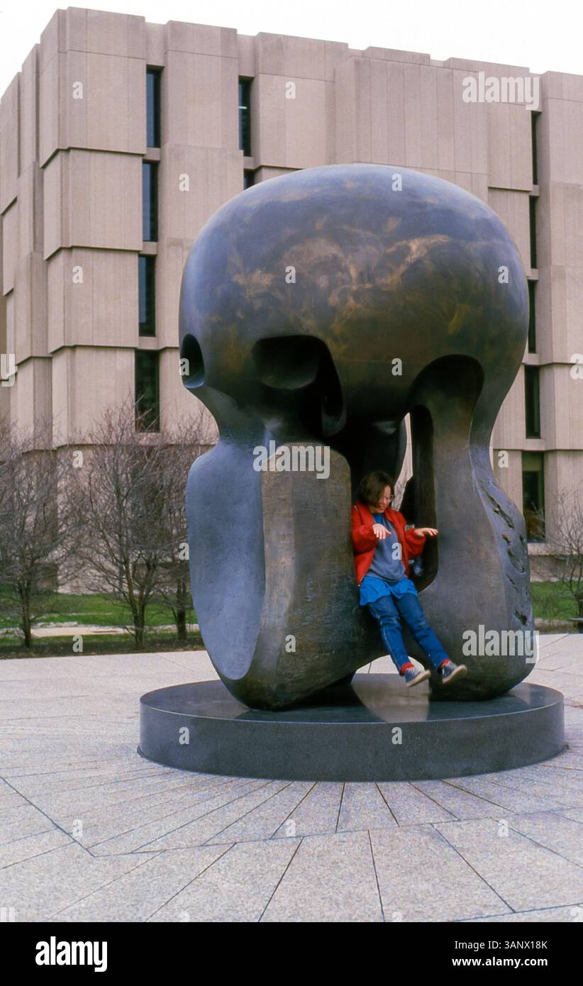 University of Chicago campus in 1984. "Nuclear Energy," a sculpture by ...