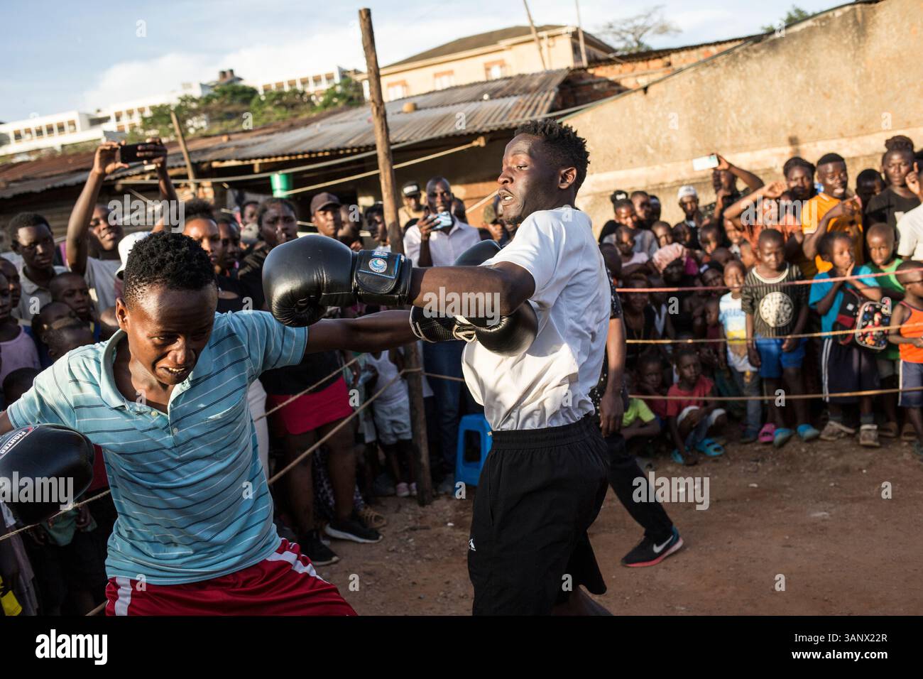 Rhino boxing club, Katanga slum, Kampala, Uganda, Africa Stock Photo ...