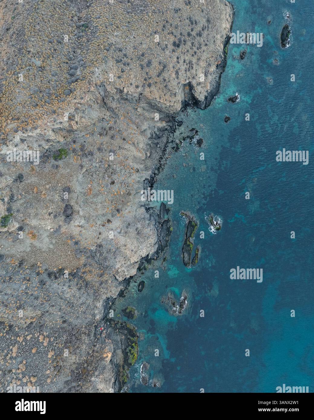 Aerial view of Cala Concha, Cuevas del Almanzora, Andalusia, Spain ...