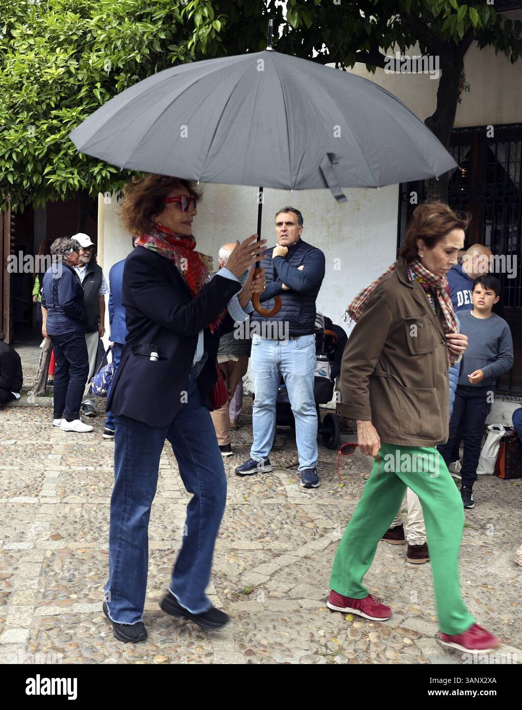 Sevilla, Spain. 15th Apr, 2025. Naty Abascal Holy Tuesday in the city ...