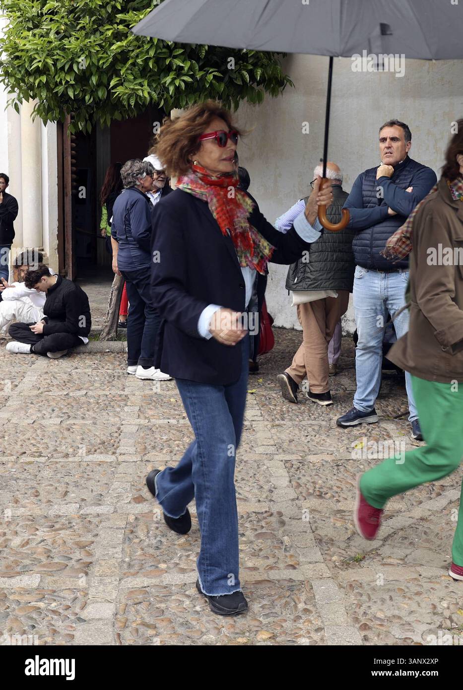 Sevilla, Spain. 15th Apr, 2025. Naty Abascal Holy Tuesday in the city ...