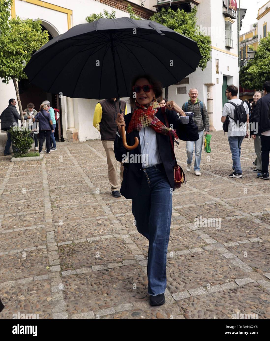 Sevilla, Spain. 15th Apr, 2025. Naty Abascal Holy Tuesday in the city ...