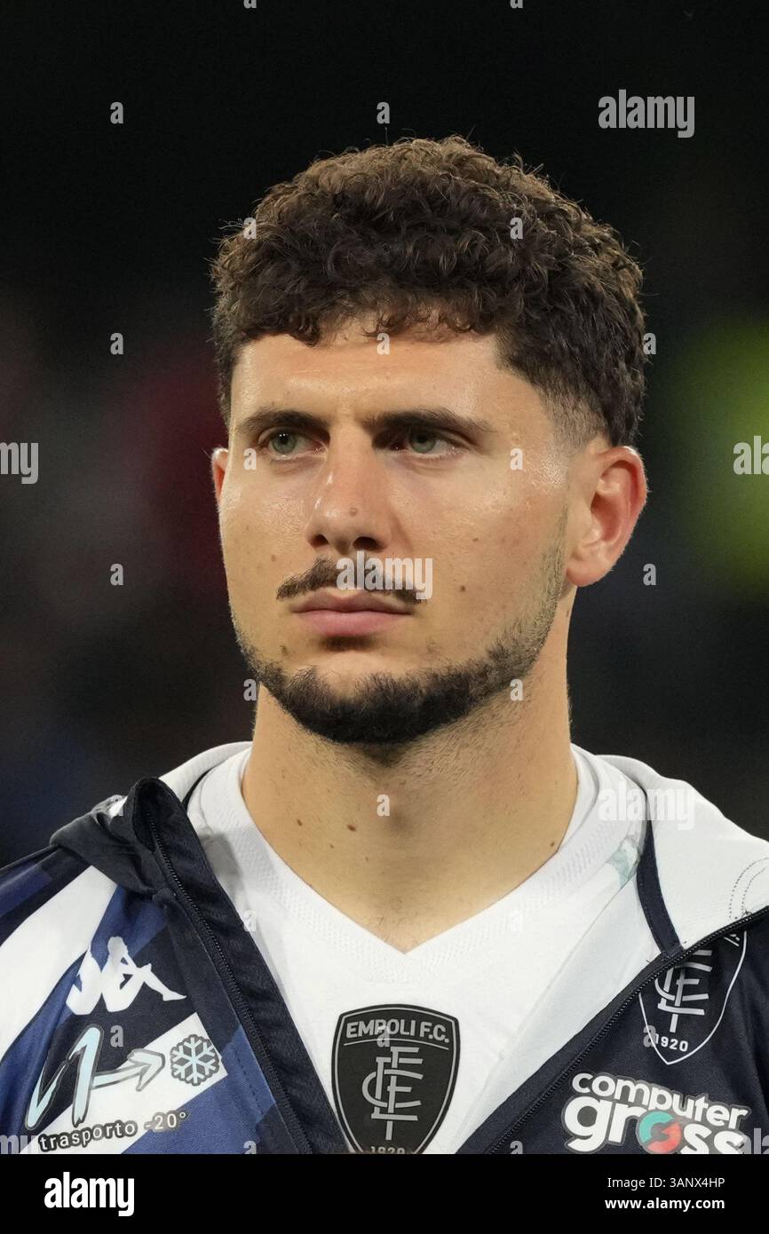 Naples, Italy. 14 Apr, 2025. Liberato Cacace of Empoli FC during the ...