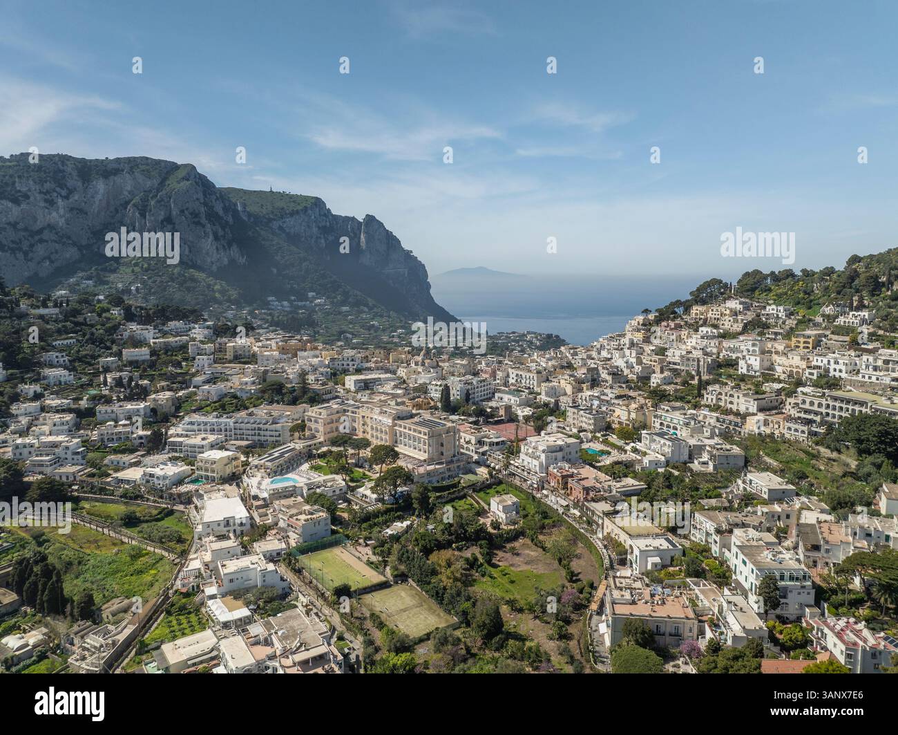 Aerial view of beautiful coastal town Positano at sunset, Amalfi Coast ...
