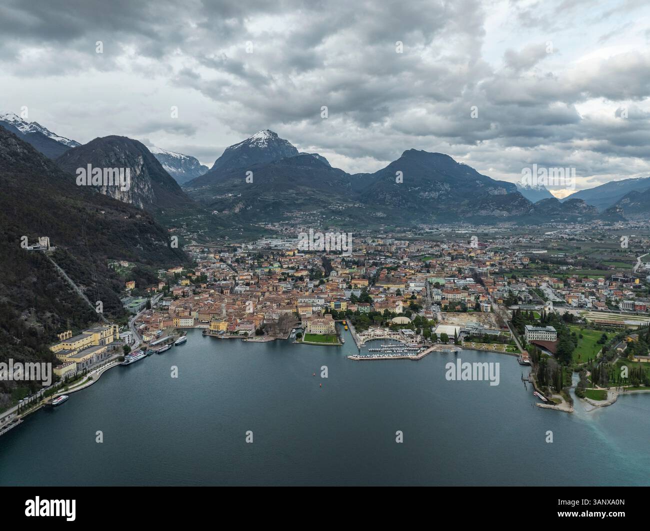 Garda lake drone landscape hi-res stock photography and images - Alamy