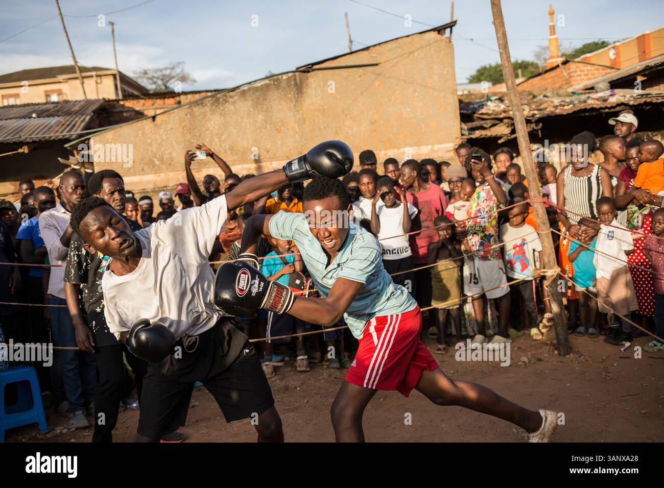 Rhino boxing club, Katanga slum, Kampala, Uganda, Africa Stock Photo ...