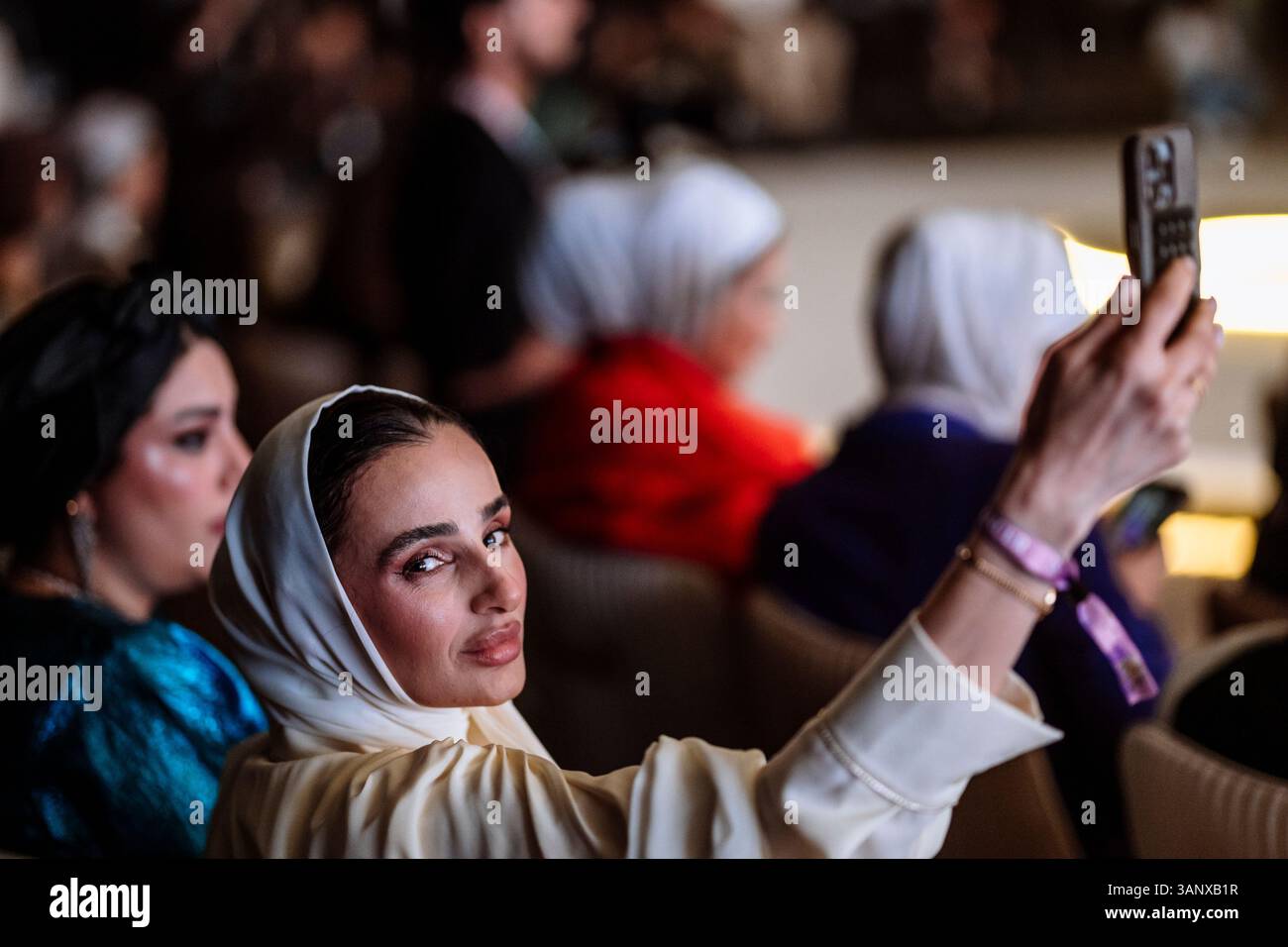 An influencer attends the event. Designers Miha (Turkey), Salam Design ...