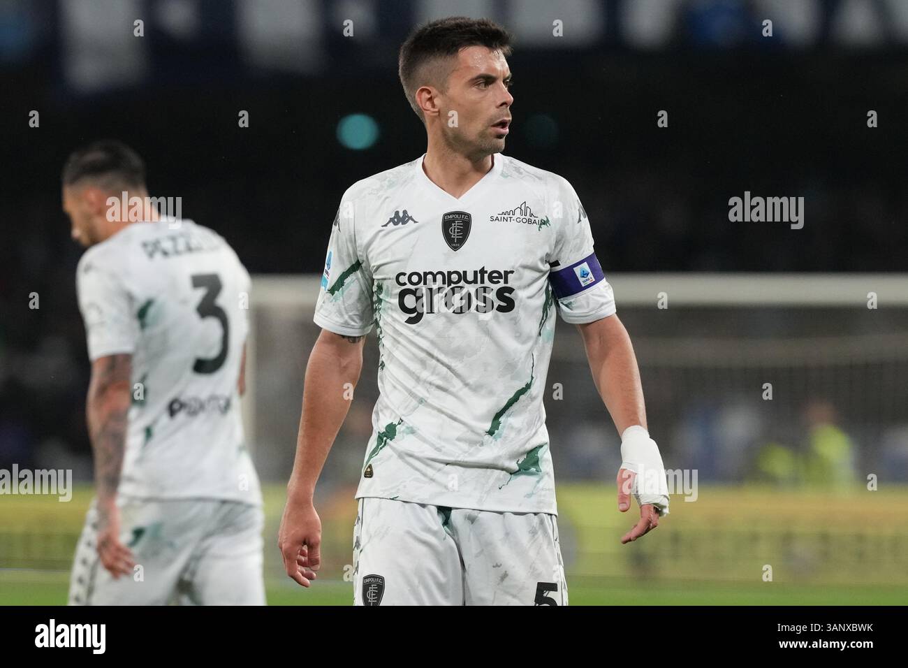 Naples, Italy. 14 Apr, 2025. Alberto Grassi of Empoli FC during the ...