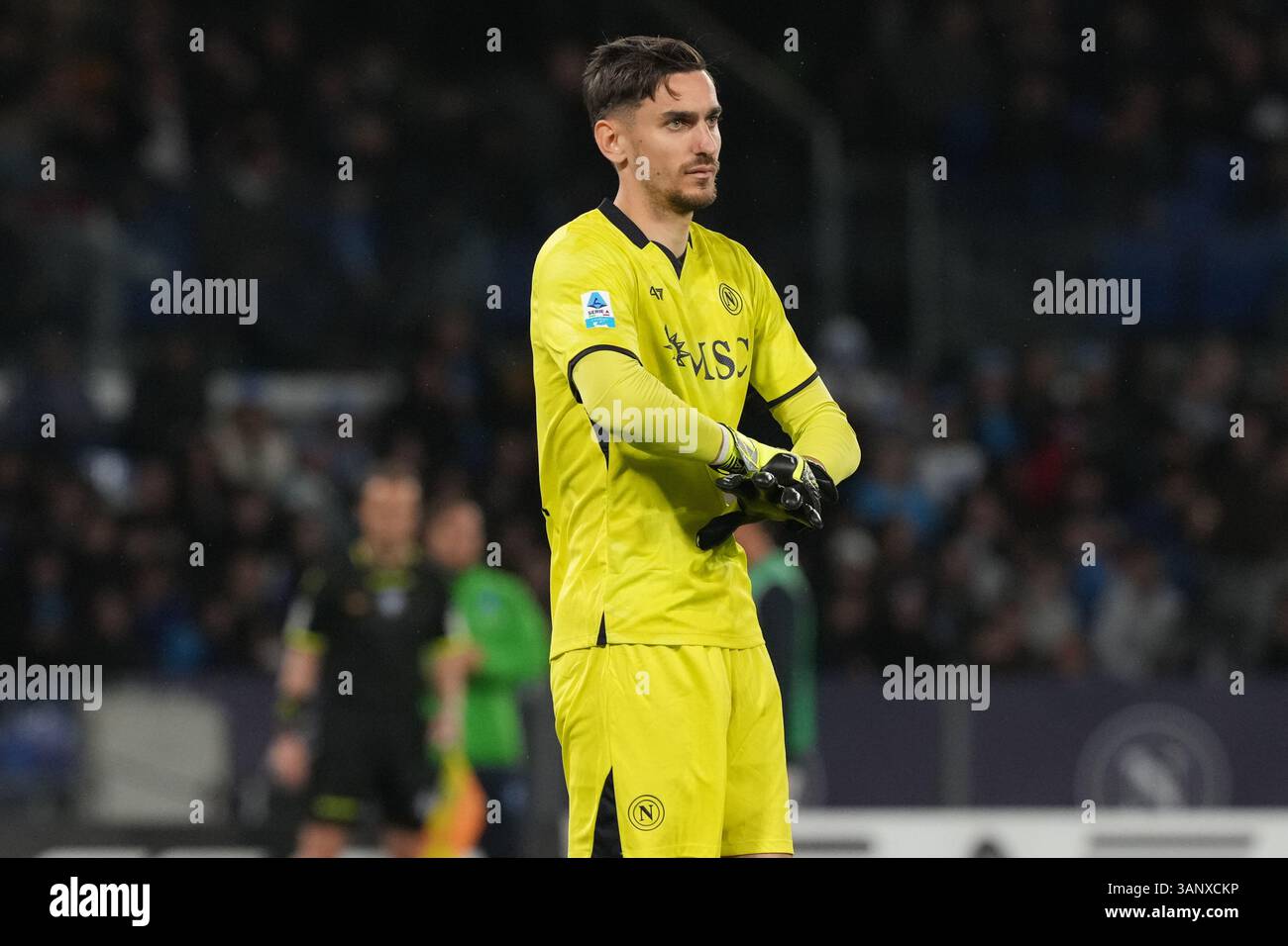 Naples, Italy. 14 Apr, 2025. Alex Meret of SSC Napoli during the Serie ...