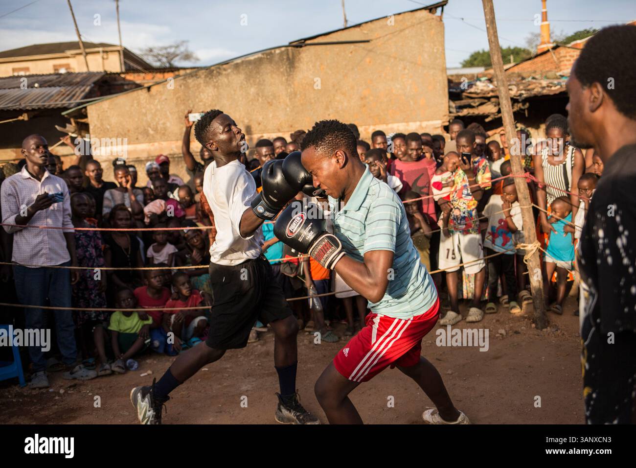 Rhino boxing club, Katanga slum, Kampala, Uganda, Africa Stock Photo ...
