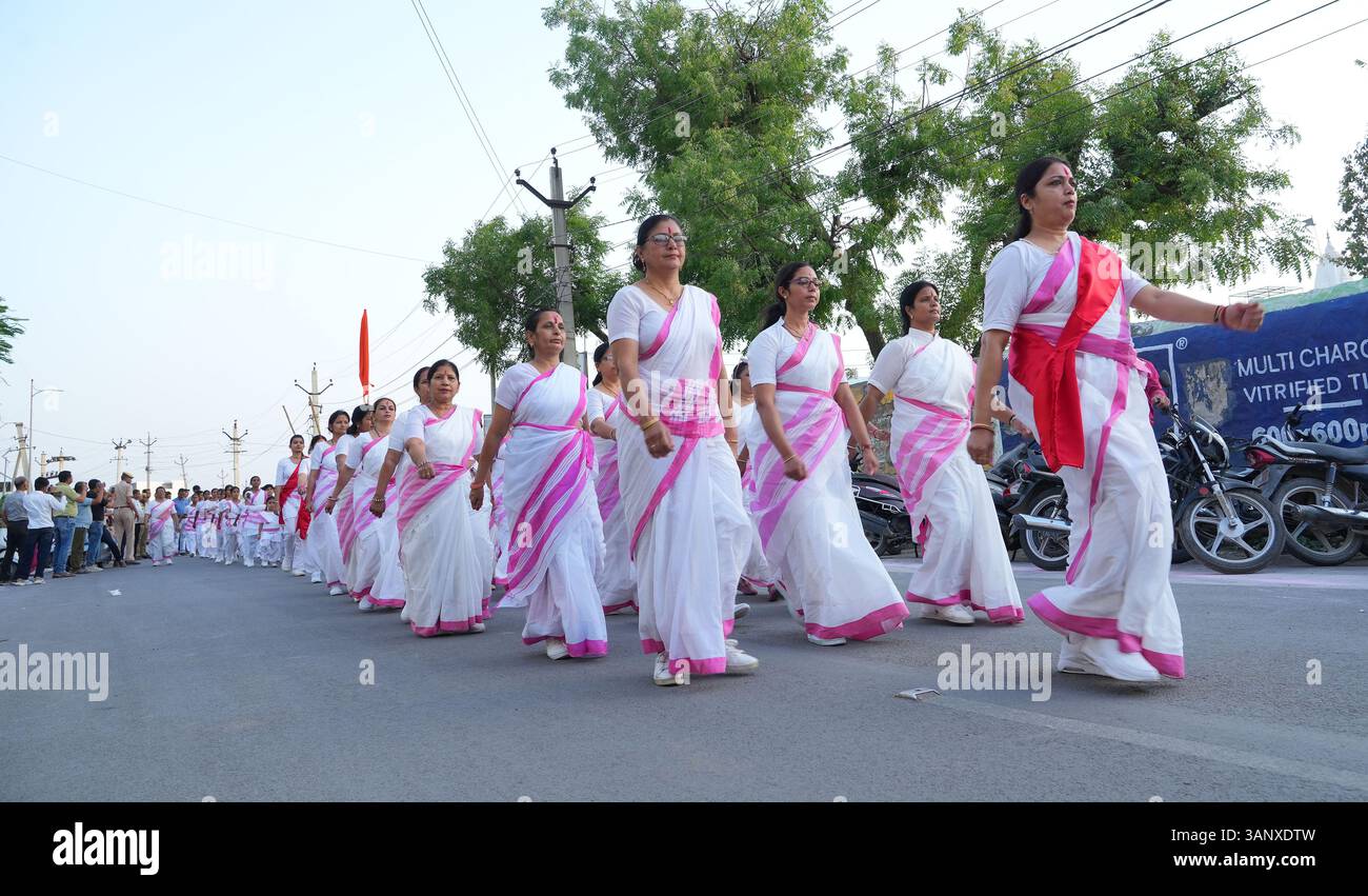 Ajmer, Rajasthan, India, April 13, 2025: Members of Rashtra Sevika ...