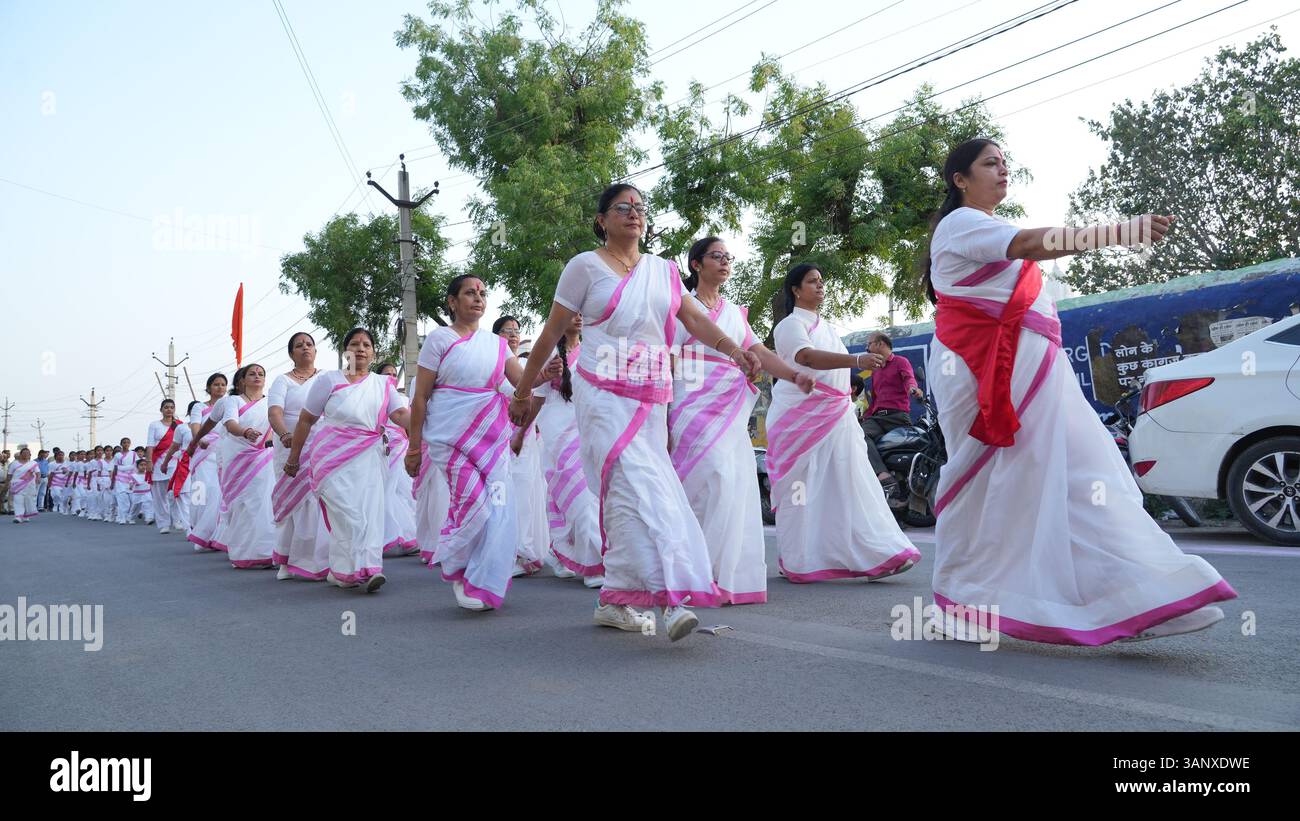 Ajmer, Rajasthan, India, April 13, 2025: Members of Rashtra Sevika ...