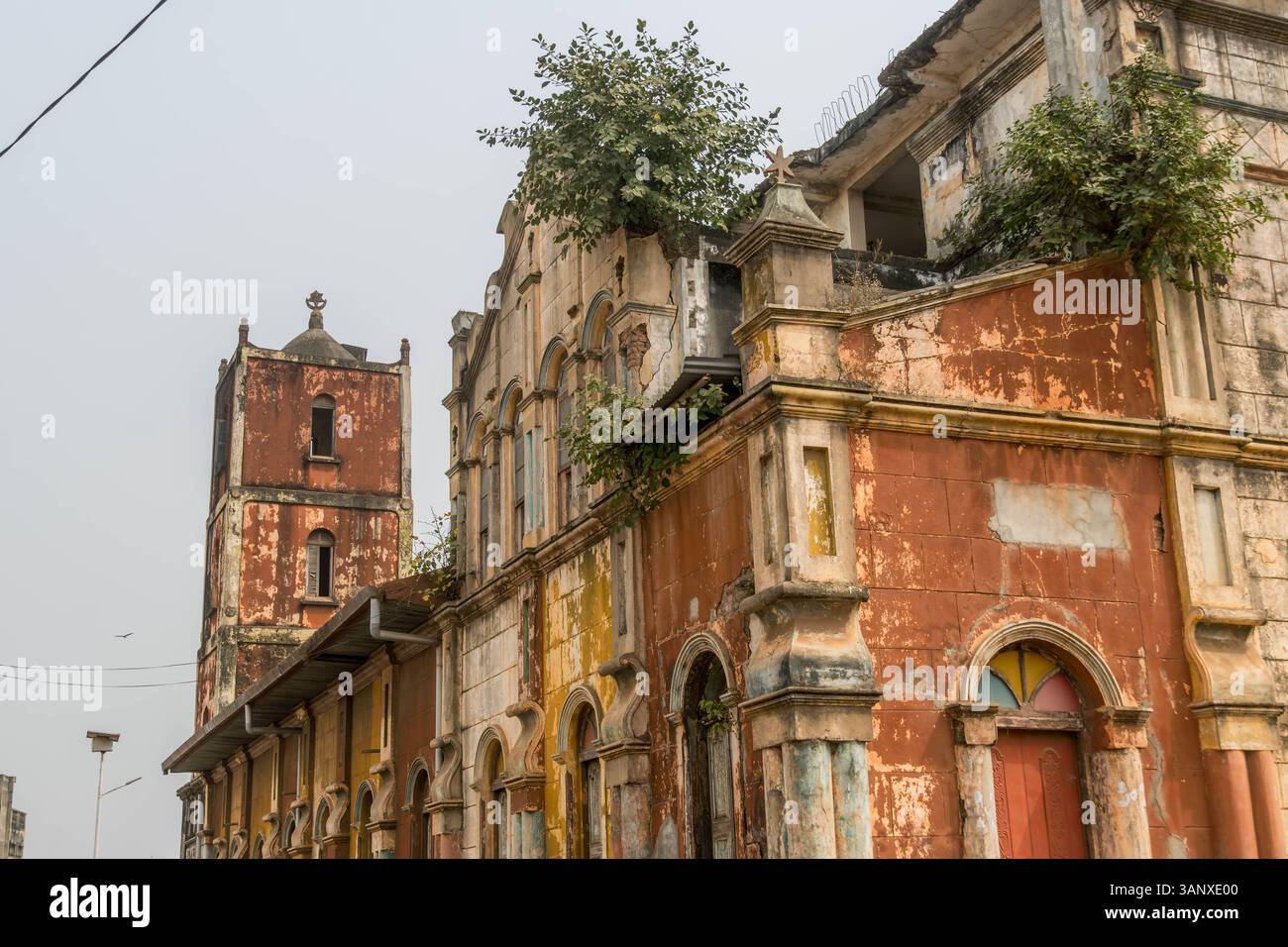 The building of Porto-Novo Grand Mosque in Benin, West Africa, a ...