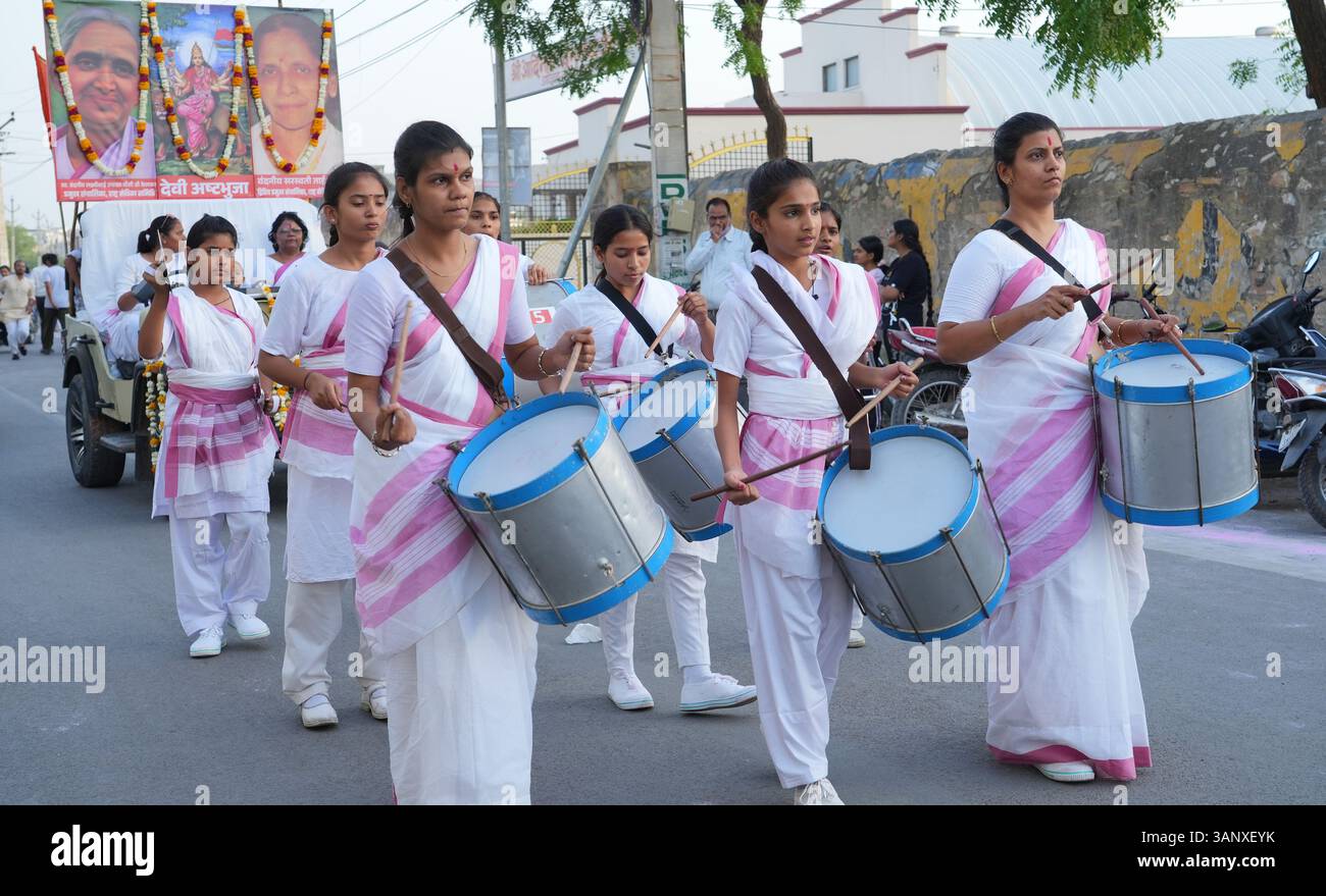 Ajmer, Rajasthan, India, April 13, 2025: Members of Rashtra Sevika ...