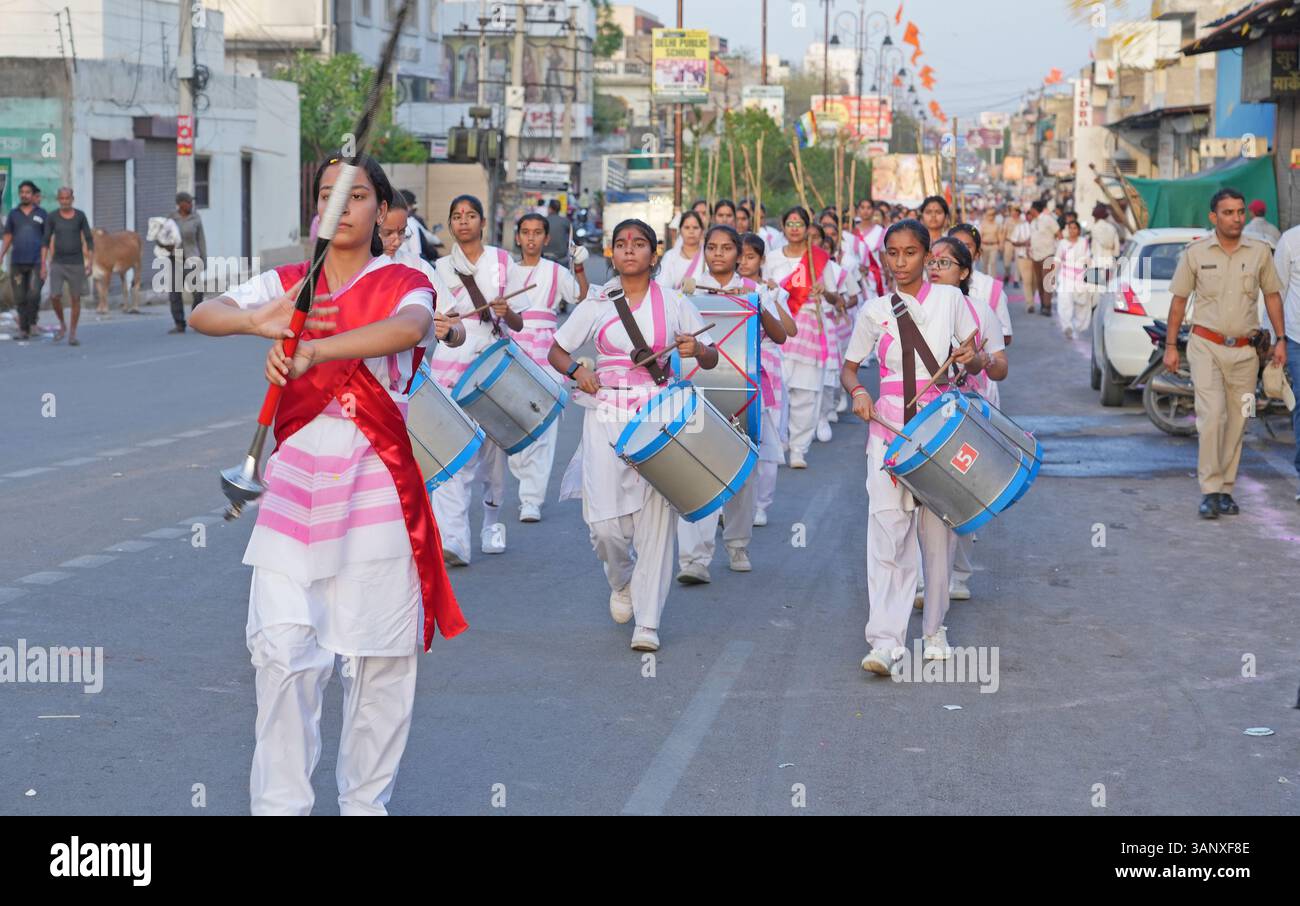 Ajmer, Rajasthan, India, April 13, 2025: Members of Rashtra Sevika ...