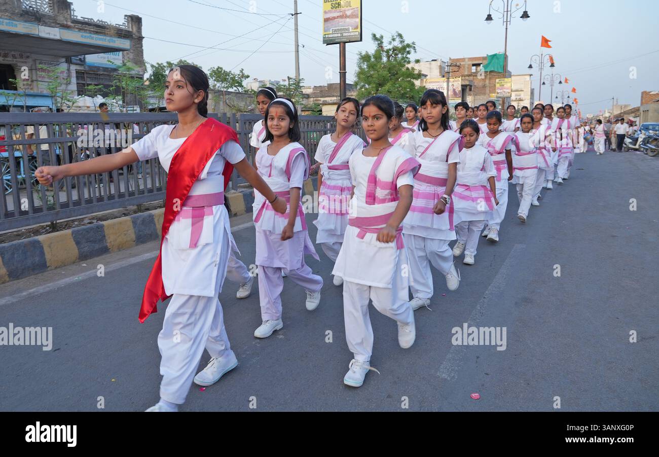 Ajmer, Rajasthan, India, April 13, 2025: Members of Rashtra Sevika ...