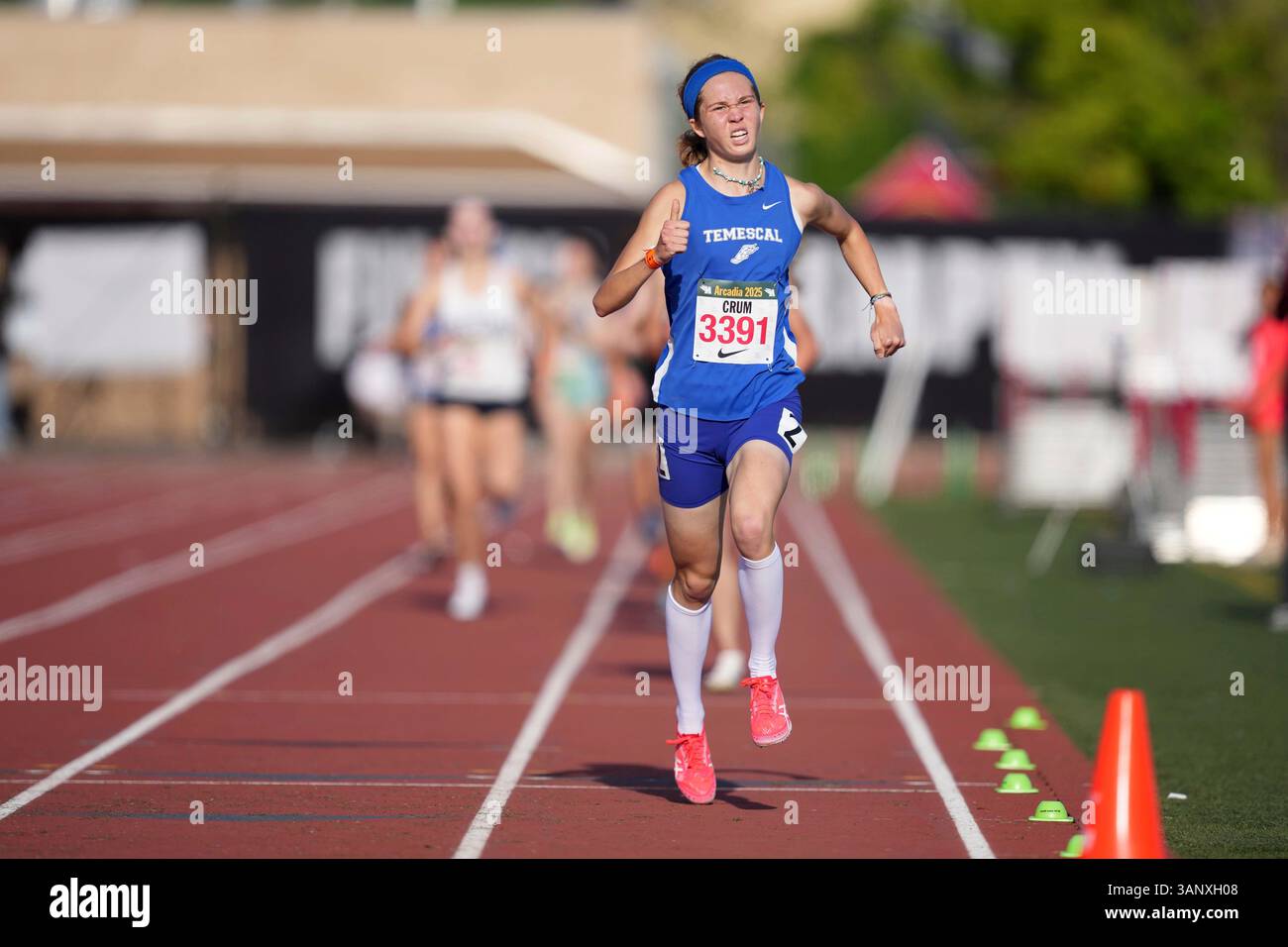 Megan Crum (3391) of Temescal Canyon wins the seeded girls mile in 4:53 ...