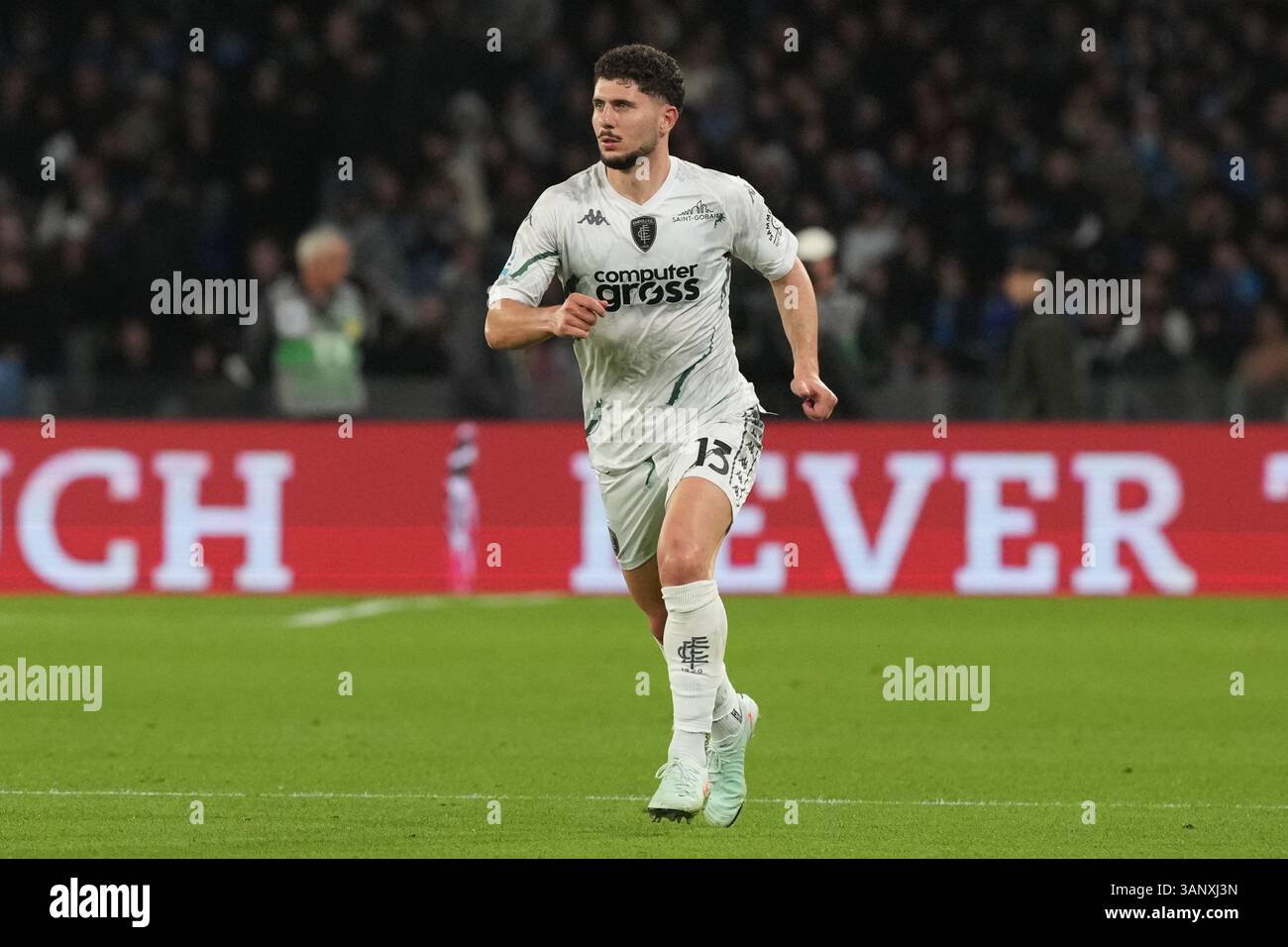 Naples, Italy. 14 Apr, 2025. Liberato Cacace of Empoli FC during the ...