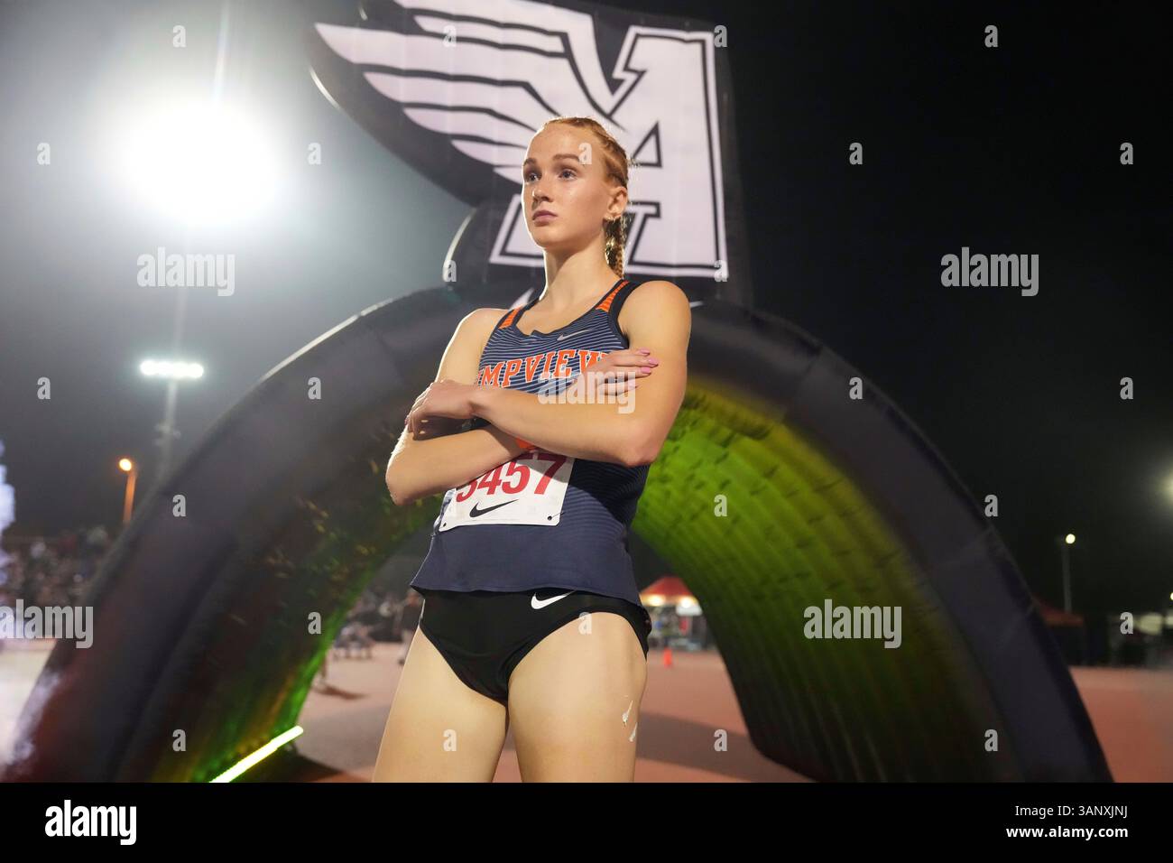 Jane Hedengren of Timpview poses after winning the girls two miles in a ...