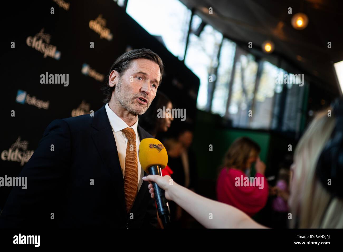 Stockholm, Sverige. 15th Apr, 2025. 250415 Martin Melin intervjuas ...