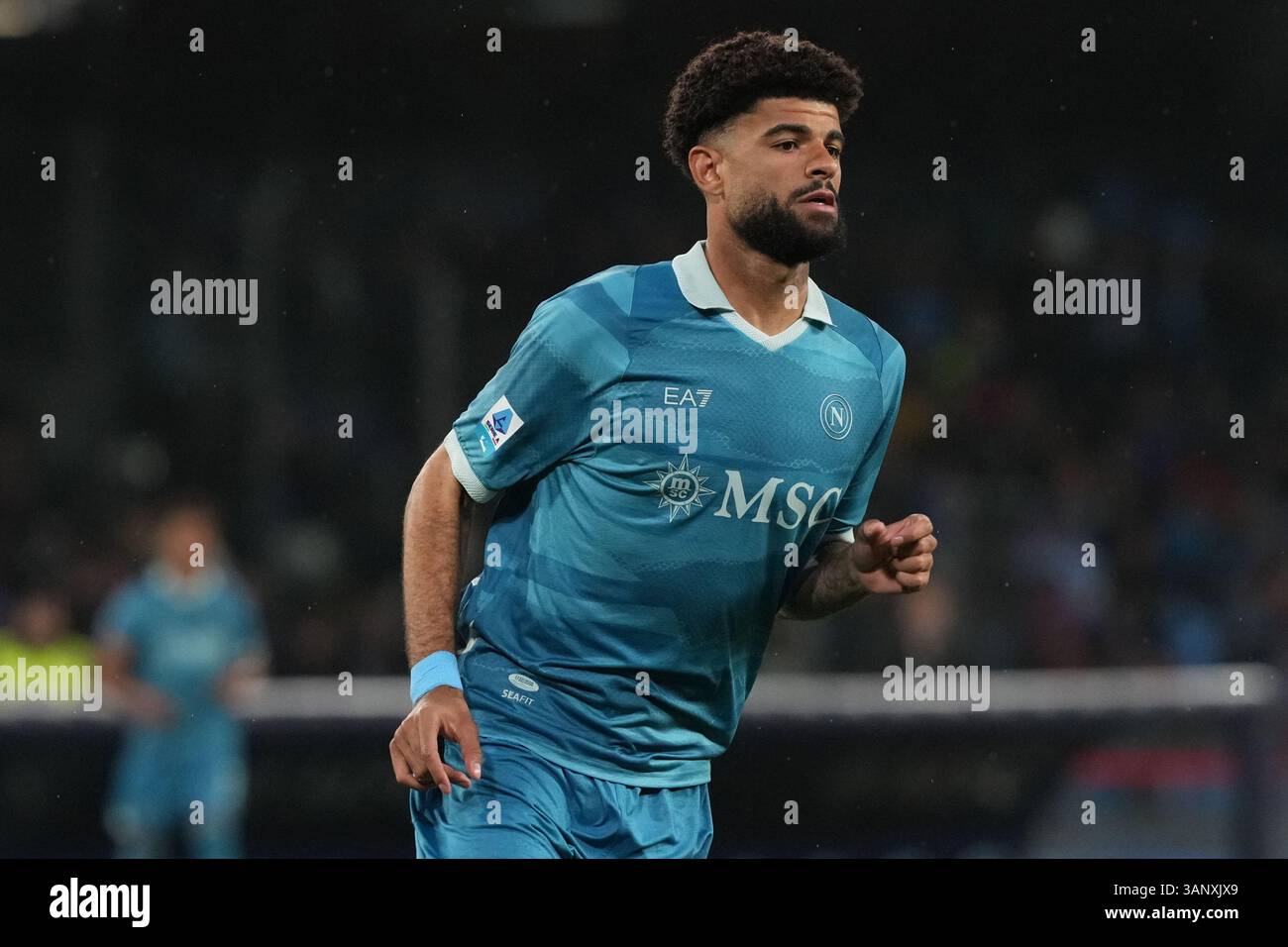Naples, Italy. 14 Apr, 2025. Philip Billing of SSC Napoli during the ...
