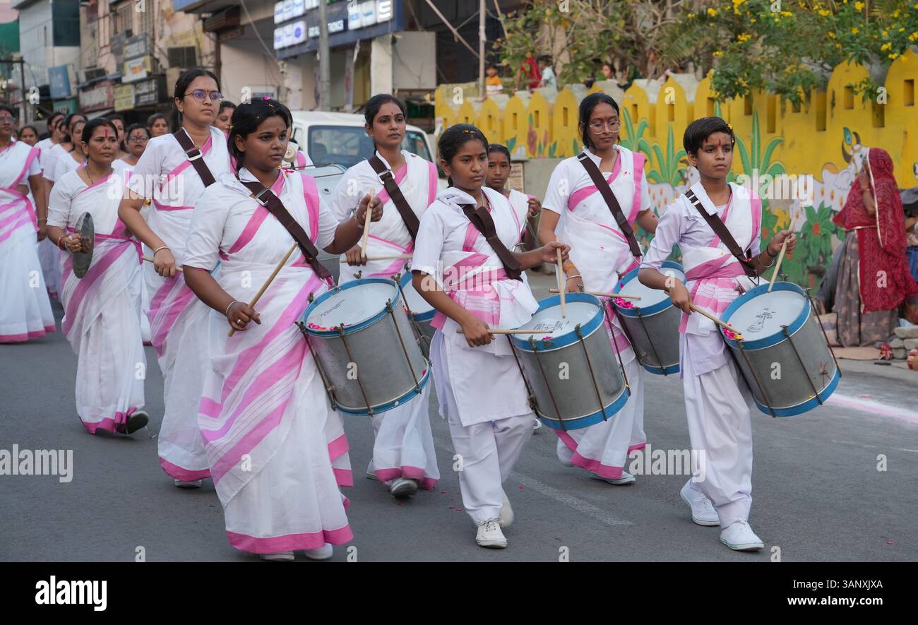 Ajmer, Rajasthan, India, April 13, 2025: Members of Rashtra Sevika ...