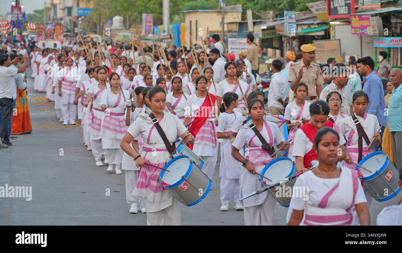 Ajmer, Rajasthan, India, April 13, 2025: Members of Rashtra Sevika ...
