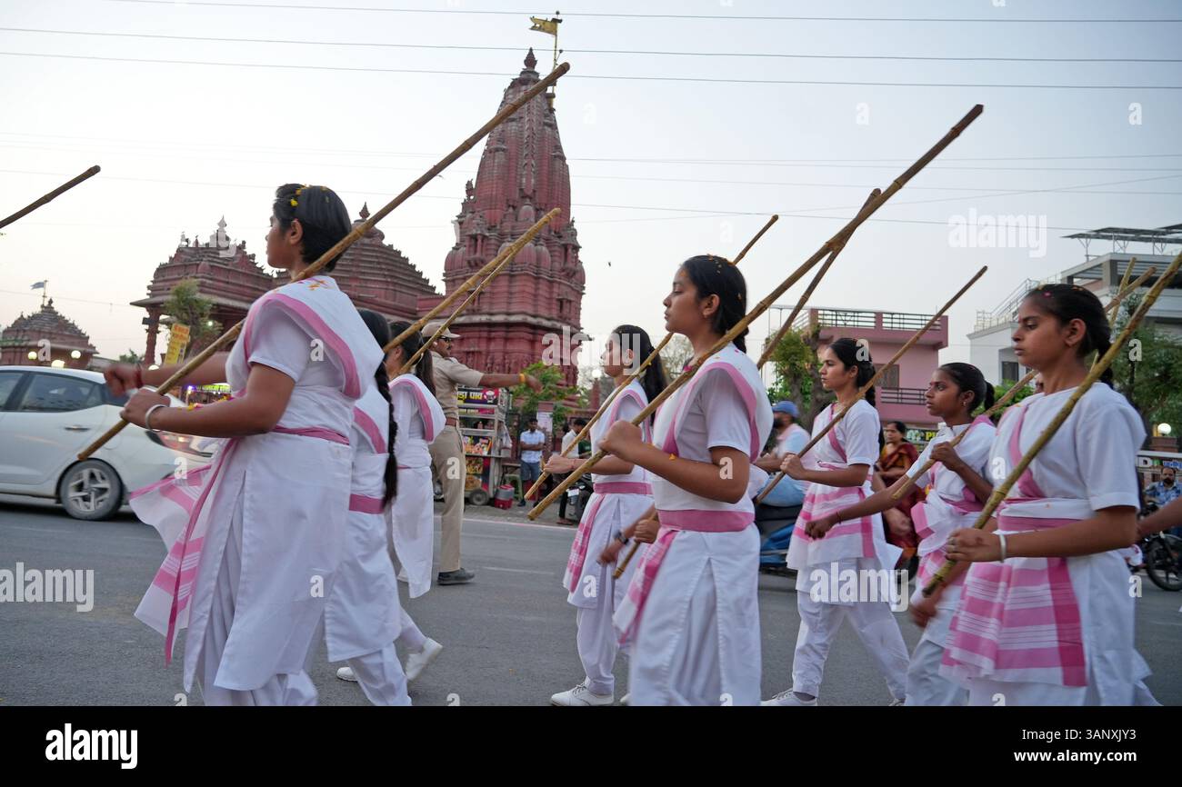 Ajmer, Rajasthan, April 13, 2025: Members of Rashtra Sevika Samiti (RSS ...