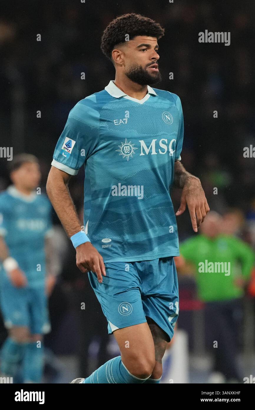 Naples, Italy. 14 Apr, 2025. Philip Billing of SSC Napoli during the ...