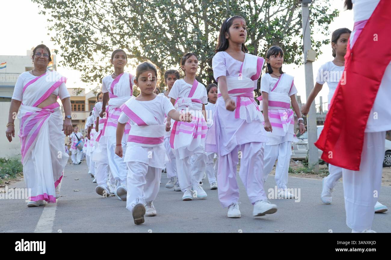 Ajmer, Rajasthan, India, April 13, 2025: Members of Rashtra Sevika ...