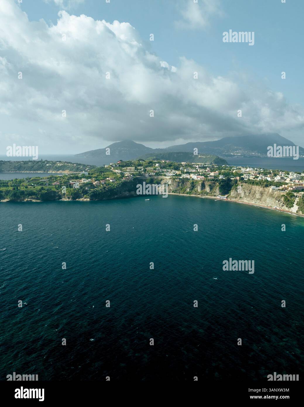 Aerial view of Punta Pizzaco, a beautiful promontory facing the Gulf of ...