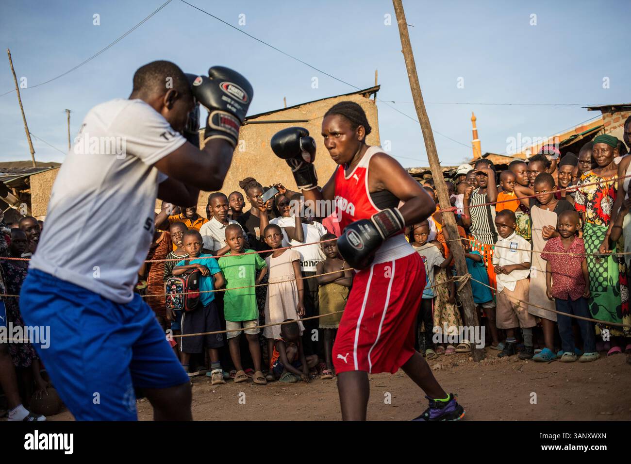 Rhino boxing club, Katanga slum, Kampala, Uganda, Africa Stock Photo ...