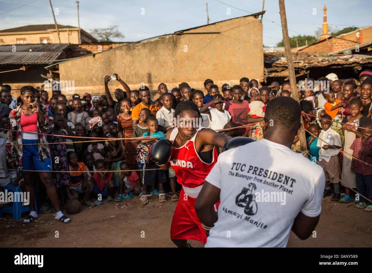 Rhino boxing club, Katanga slum, Kampala, Uganda, Africa Stock Photo ...