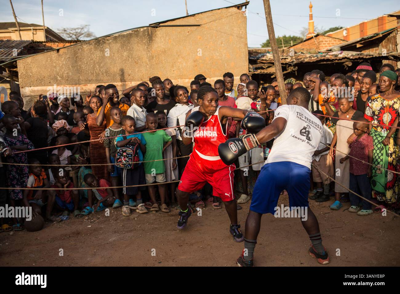 Rhino boxing club, Katanga slum, Kampala, Uganda, Africa Stock Photo ...