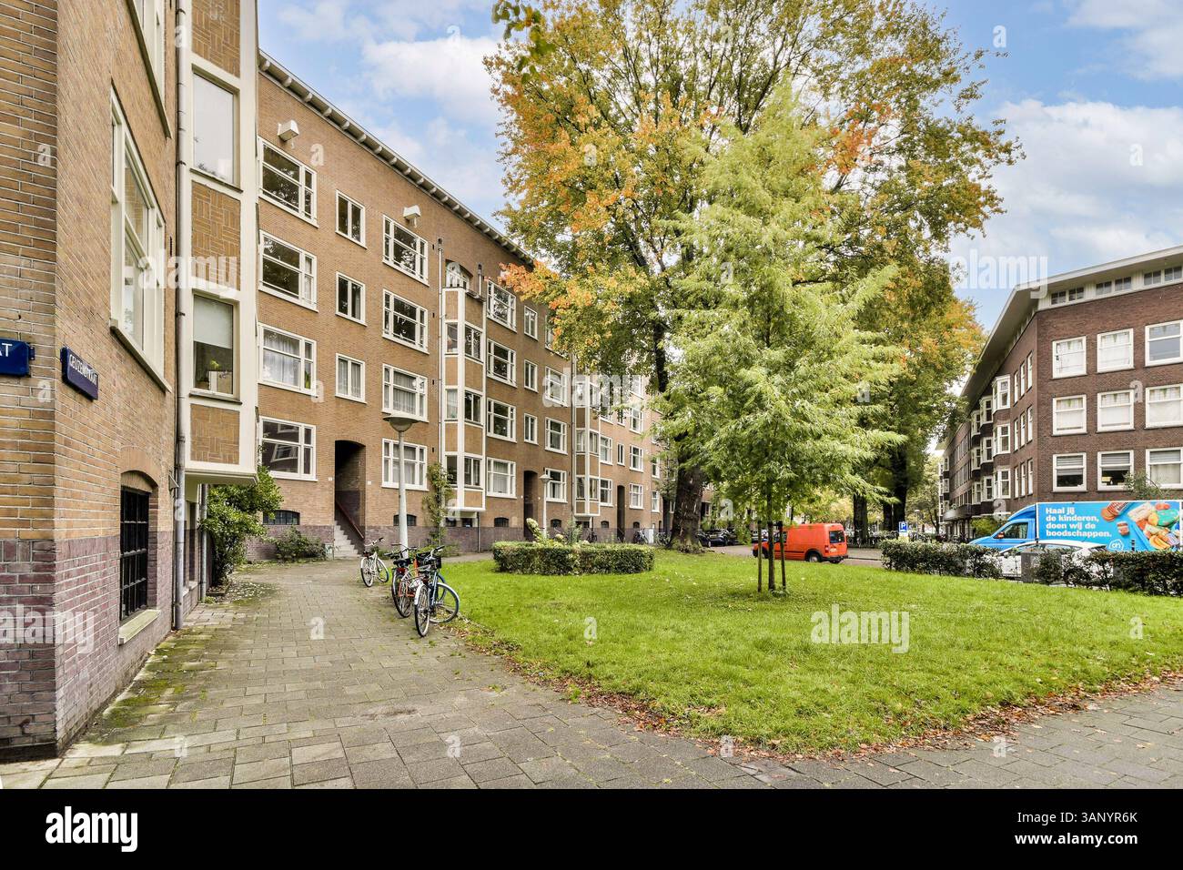 A view of an urban residential area featuring buildings, well ...
